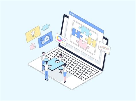 Premium Vector Problem Solving Isometric Illustration Lineal Color Suitable For Mobile App