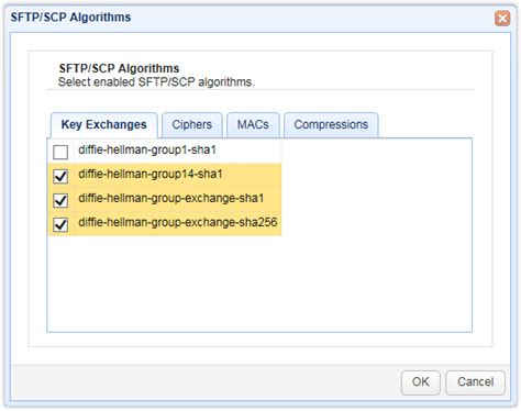Sftp Client Connection Issues Involving Diffie Hellman Group1 Sha1 Jscape