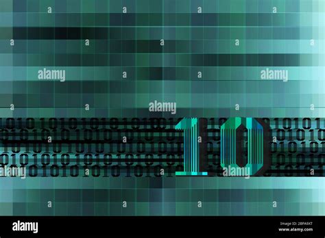 Computer Data Matrix Horizontal Digital Binary Code Moving Motion Side
