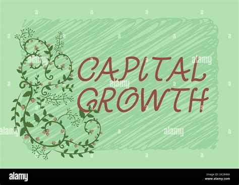Handwriting Text Capital Growth Conceptual Photo Increase In The Value Of An Asset Or