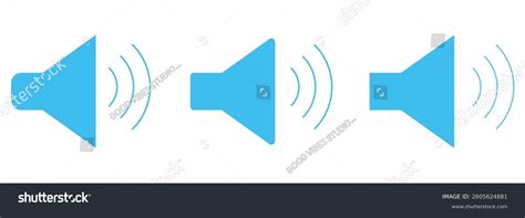 Speaker Icon Set Volume Icon Vector Stock Vector Royalty Free