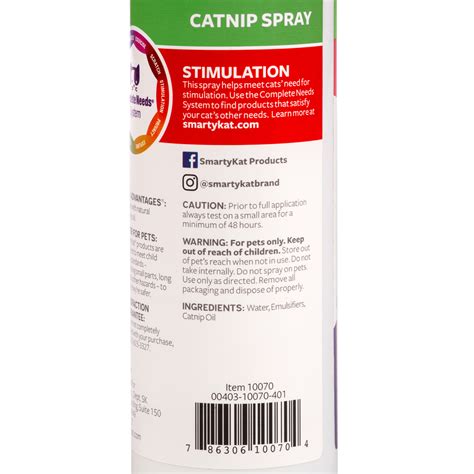 Smartykat Catnip Mist Pure And Potent Catnip Infused Liquid Catnip Spray For Cats 7 Oz