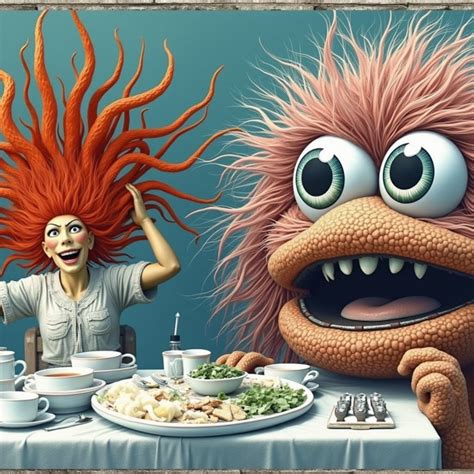 Medusa And Her Giant Muppet Are Having A Tough Morning