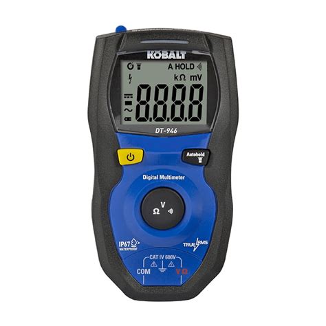 Kobalt Dt 946 Black Digital 600 Volt Autoselecting Multimeter With Battery Included 1 Each