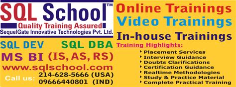 sql dba training classess sql school training institute