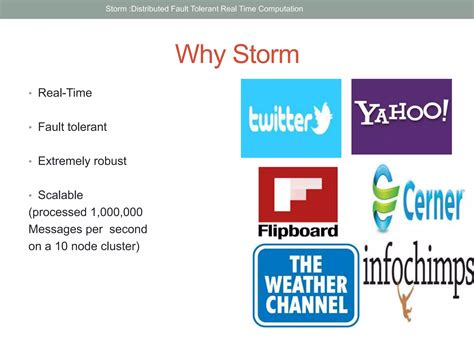 storm a distributed fault tolerant real time computation ppt