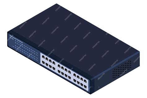 Premium Vector Isometric Switch Networking Ethernet Switch Realistic
