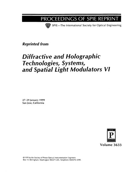 Pdf Fabrication Of Computer Generated Phase Holograms Using Photopolymers As Holographic