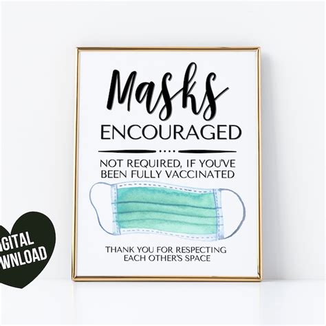 Face Mask Encouraged Sign Etsy