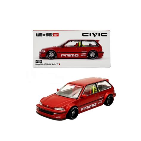 Honda Civic Ef Kanjo V2 Rojo Kaidohouse 156 Mini Gt 164 Rcimportstore