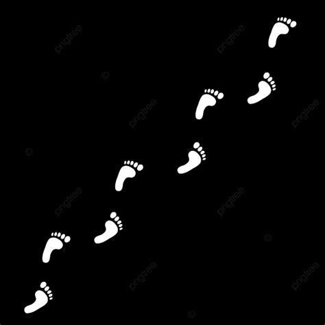 검은 배경에 고립 된 인간 발자국 경로의 흰색 실루엣 우표 인간 하얀 Png 일러스트 및 벡터 에 대한 무료 다운로드 Pngtree