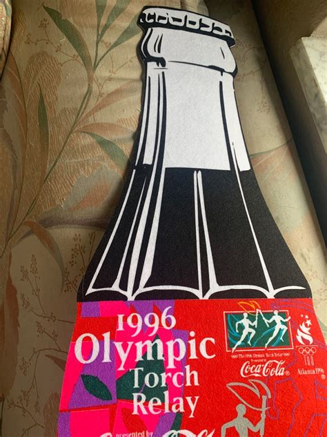 Coca Cola 1996 Olympic Torch Relay Felt Advertisement Atlanta 28