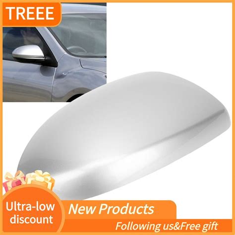 Treee Treee Pocreation ฝาครอบกระจกมองข้างผู้โดยสารขวา Silver Wing กระจกมองหลังสำหรับ 3 2010 2013