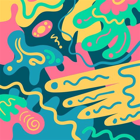 Hand Drawn Flat Abstract Shapes Background 46569832 Vector Art At Vecteezy