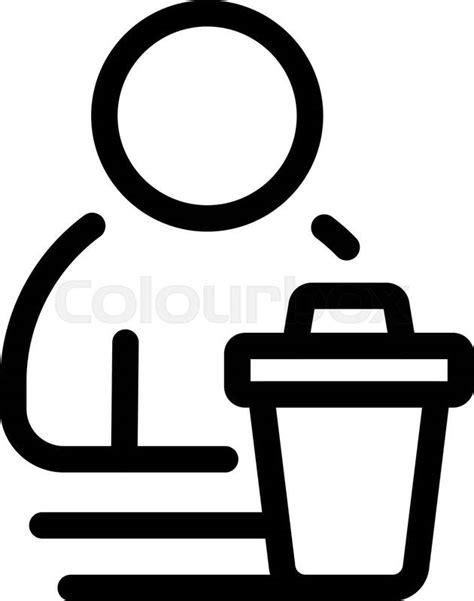 Delete Profile Icon Outline Delete Profile Vector Icon For Colourbox