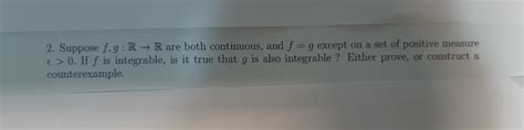 solved 2 suppose f g r r are both continuous and f g