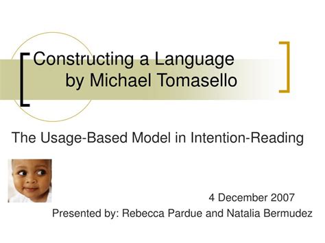 ppt constructing a language by michael tomasello powerpoint