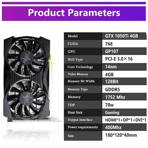 Jual AISURIX VGA Card GTX 1050Ti 4GB Graphics Card GDDR5 GTX 1050 2GB Memory Gaming VGA Card