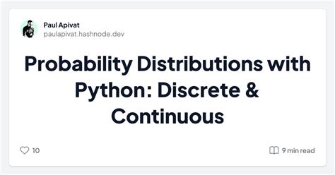 Probability Distributions With Python Discrete And Continuous R