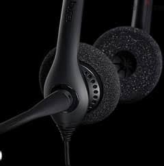 Jabra BIZ Duo QD Bi Ear Headset Black Headphones With Microphon Computer Accessories