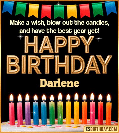 Happy Birthday Darlene  🎂 Animated Images Wishes And Music 【27 S】