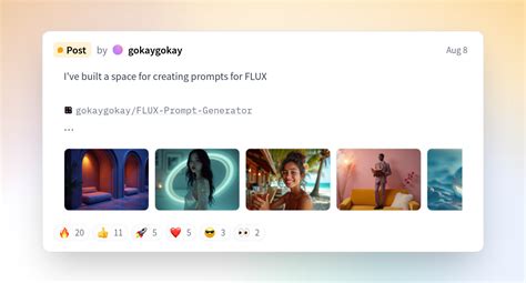 Gokaygokay On Hugging Face I Ve Built A Space For Creating Prompts For FLUX