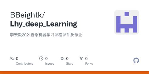 Github Bbeightk Lhy Deep Learning