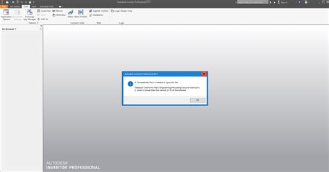 Inventor Error Message Displayed When Opening A File A Compatibility