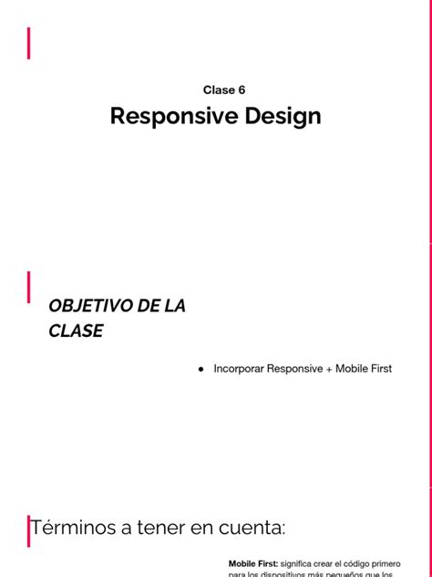 clase 6 responsive design pdf diseño web adaptable electrónica de