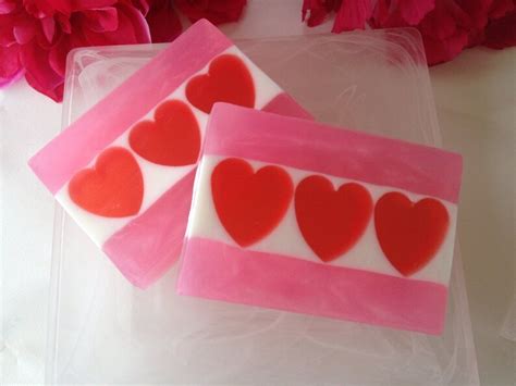 Valentines Day Soap Sweetheart Soap Plumeria Glycerin Soap