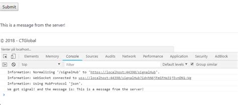 Send Instant Message From Server Back To Client Using Signalr Ctglobal