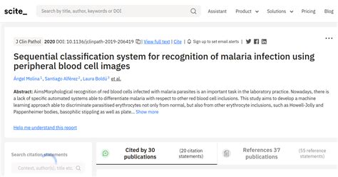 Citation Report Sequential Classification System For Recognition Of Malaria Infection Using