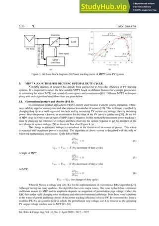 A Literature Review On Industrially Accepted MPPT Techniques For Solar PV System PDF