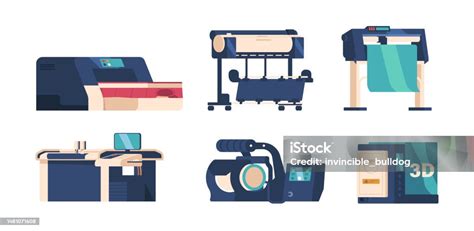 프린터 세트 전자 데이터를 종이로 전송하는 디지털 장치 문서 및 이미지 인쇄에 사용 Cmyk에 대한 스톡 벡터 아트 및 기타 이미지 Cmyk 개체 그룹 광고 Istock