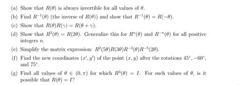 Solved This Problem Involves A Rotation Matrix In Chegg