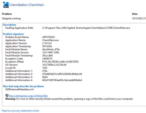 Openlab Cds Chemstation Edition Intelligentreporting Crash Forum