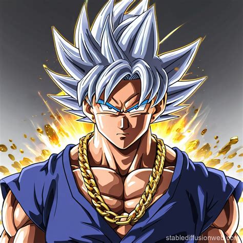 Goku Ultra Instinct with Gold Chains | Stable Diffusion Online