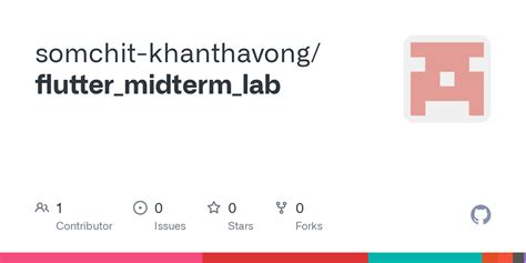 Github Somchit Khanthavongfluttermidtermlab