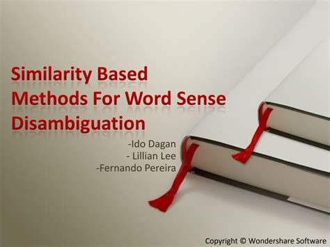 Similarity Based Methods For Word Sense Disambiguation Ppt