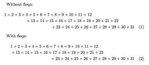 equations disable fleqn option for multline environments tex