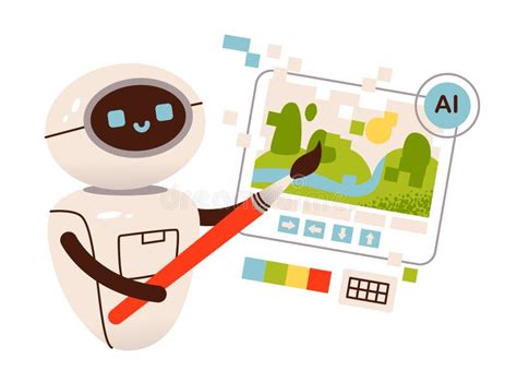 Ai Technology Concept Robots Help In Generating Images Chat Bot Artificial Intelligence