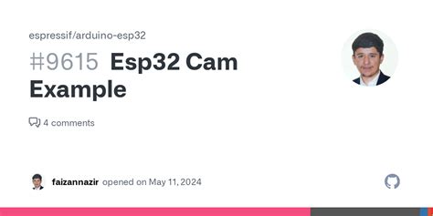 Esp32 Cam Example · Issue 9615 · Espressifarduino Esp32 · Github