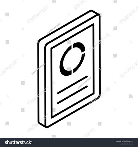 Descriptive Data Isometric Icon Pie Graph Stock Vector Royalty Free