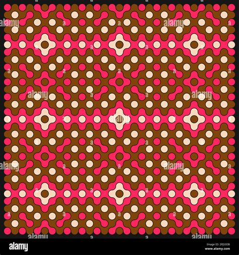 Random Color Rounded Truchet Tiling Background Illustration Stock
