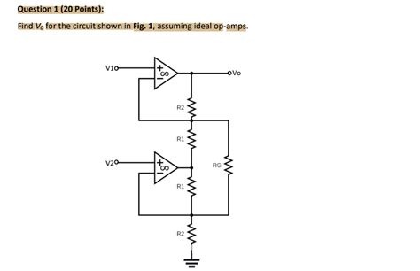 solved question 1 20 points find v0 for the circuit shown in fig 1