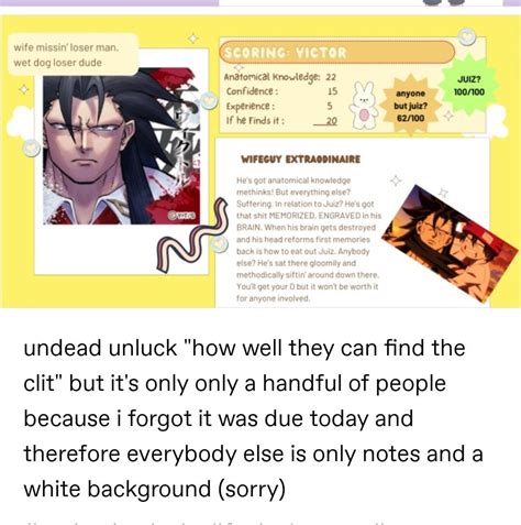 How Well Undead Unluck Characters Can Find The Clit Rcuratedtumblr