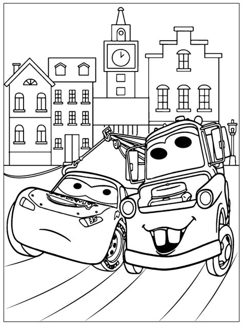 Tow Mater From Cars 3 Disney Coloring Pages Printable