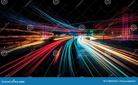 Abstract Long Exposure Dynamic In Abstract Style On Blue Background Abstract Beautiful Light