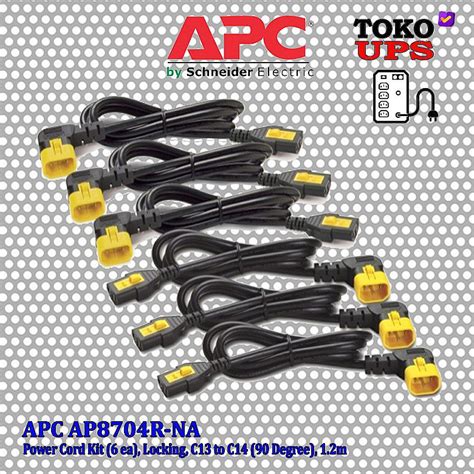 KABEL APC AP8704R NA Power Cord Kit C13 To C14 Kabel Power C13 C14 6pcs TOKO UPS 0817