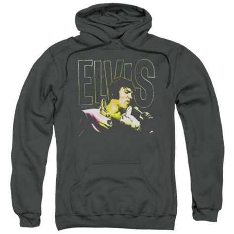 Elvis Presley Multicolored Licensed Adult Hooded Sweatshirt Hoodie Sm